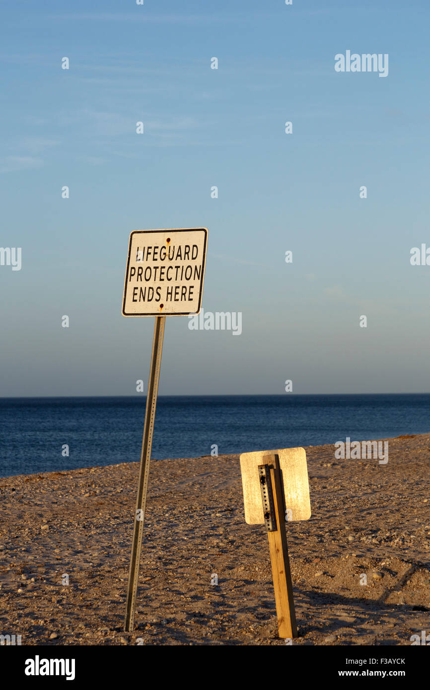 Lifeguards warning sign hi-res stock photography and images - Alamy