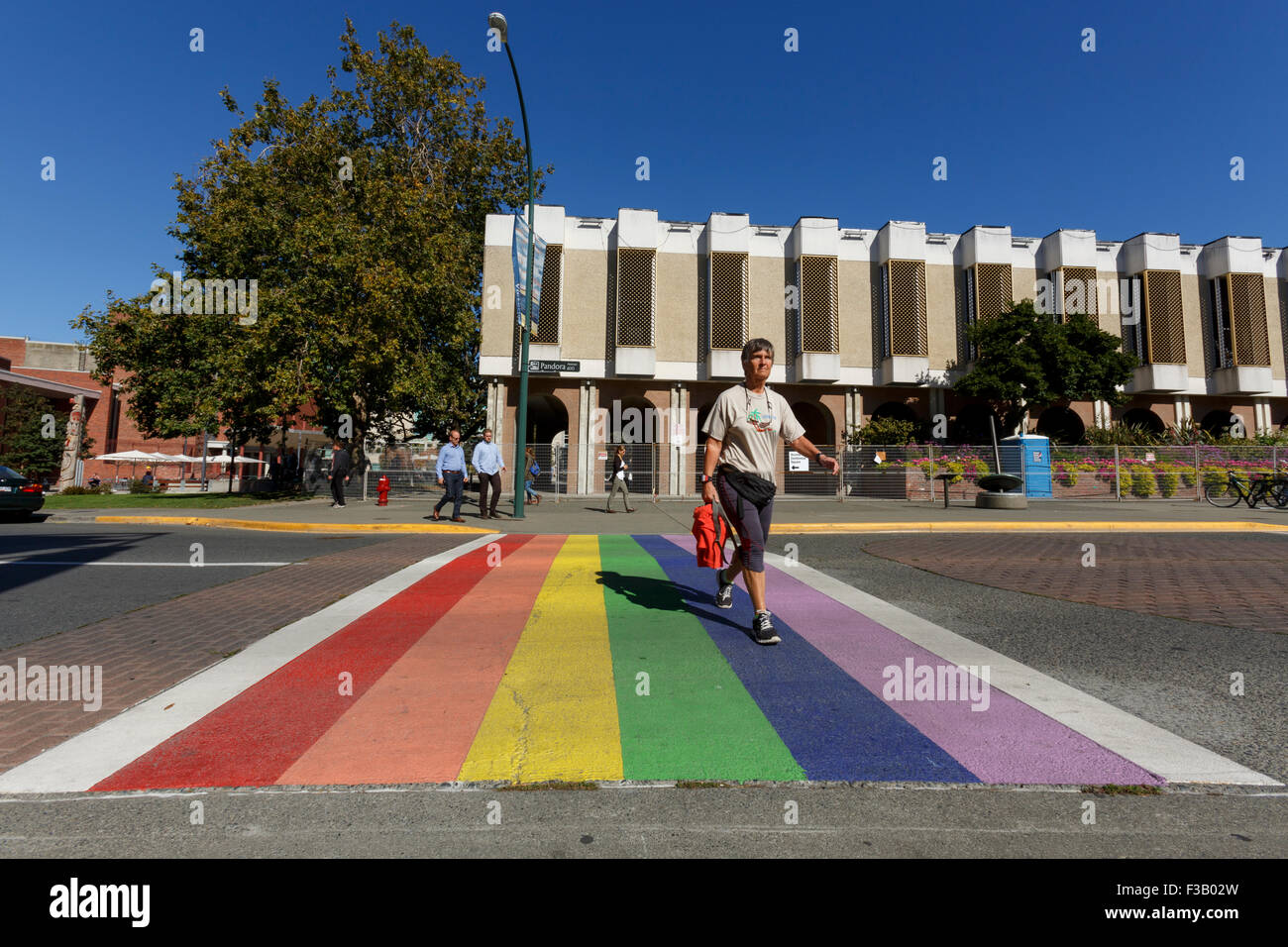 Rainbow pedestrian crossing hi-res stock photography and images - Alamy