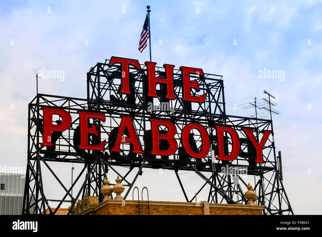 Roof sign of the Peabody Hotel in Memphis Tennessee Stock Photo - Alamy