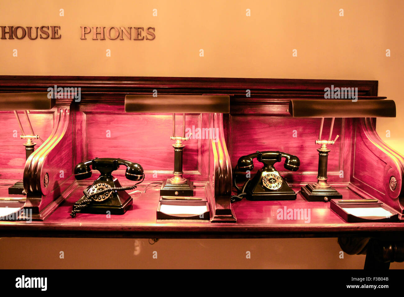 House phones in the lobby of the Peabody Hotel in Memphis Tennessee ...