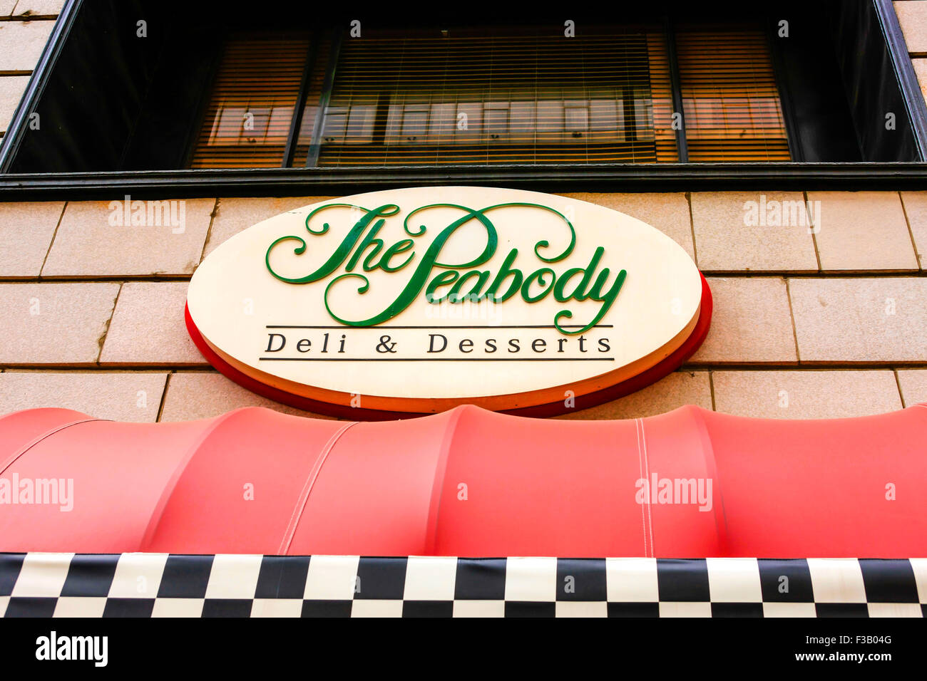 The Peabody Deli and Desserts overhead sign in Memphis Tennessee Stock ...