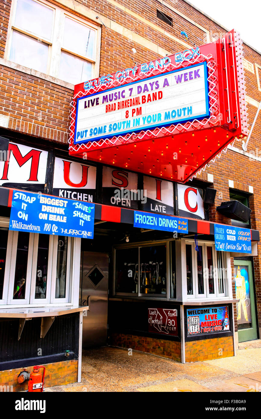 Blues City Band Box Restaurant and nightclub on Beale Street in Memphis ...