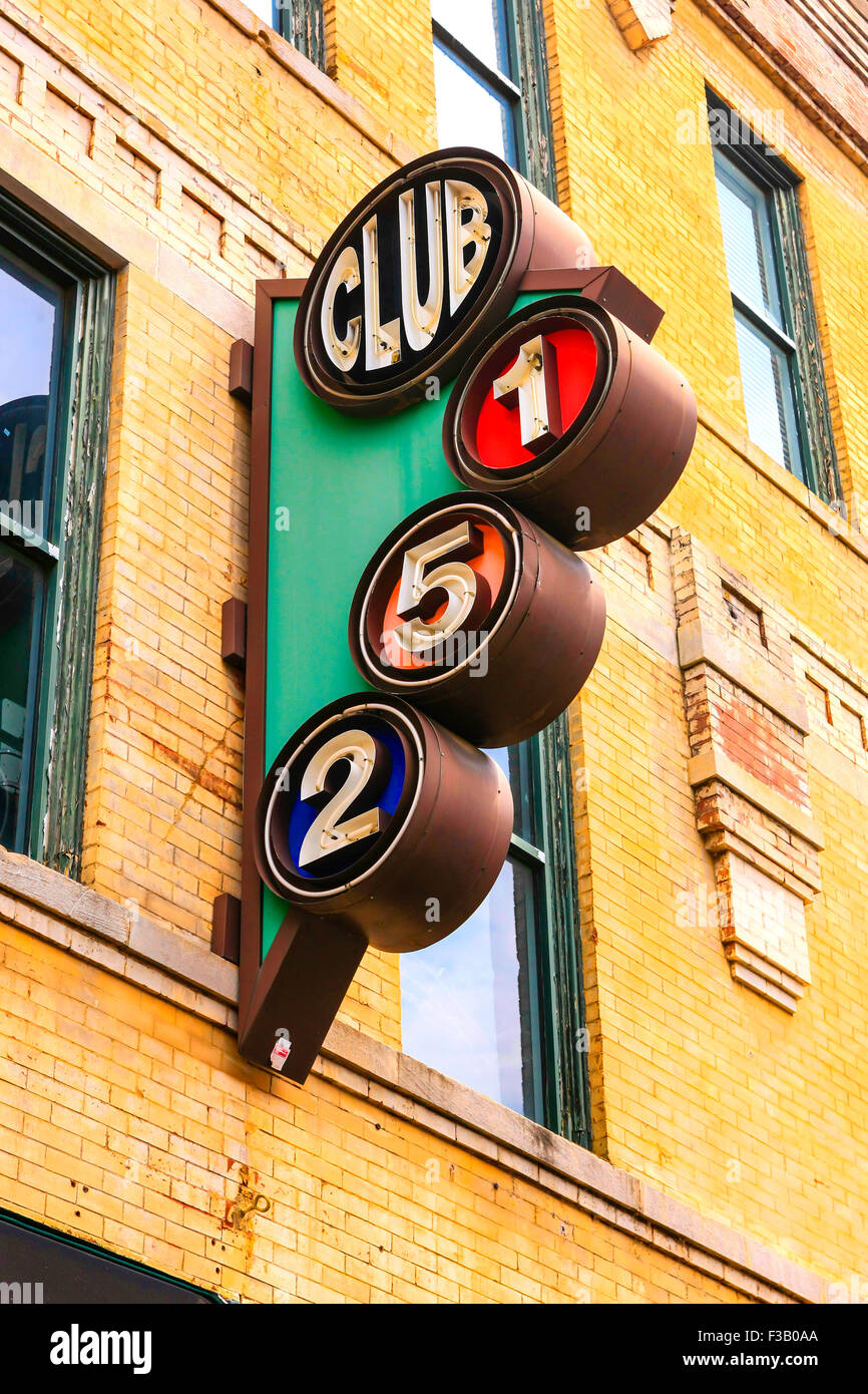 Club 251 overhead sign on Beale Street in Memphis Tennessee Stock Photo ...