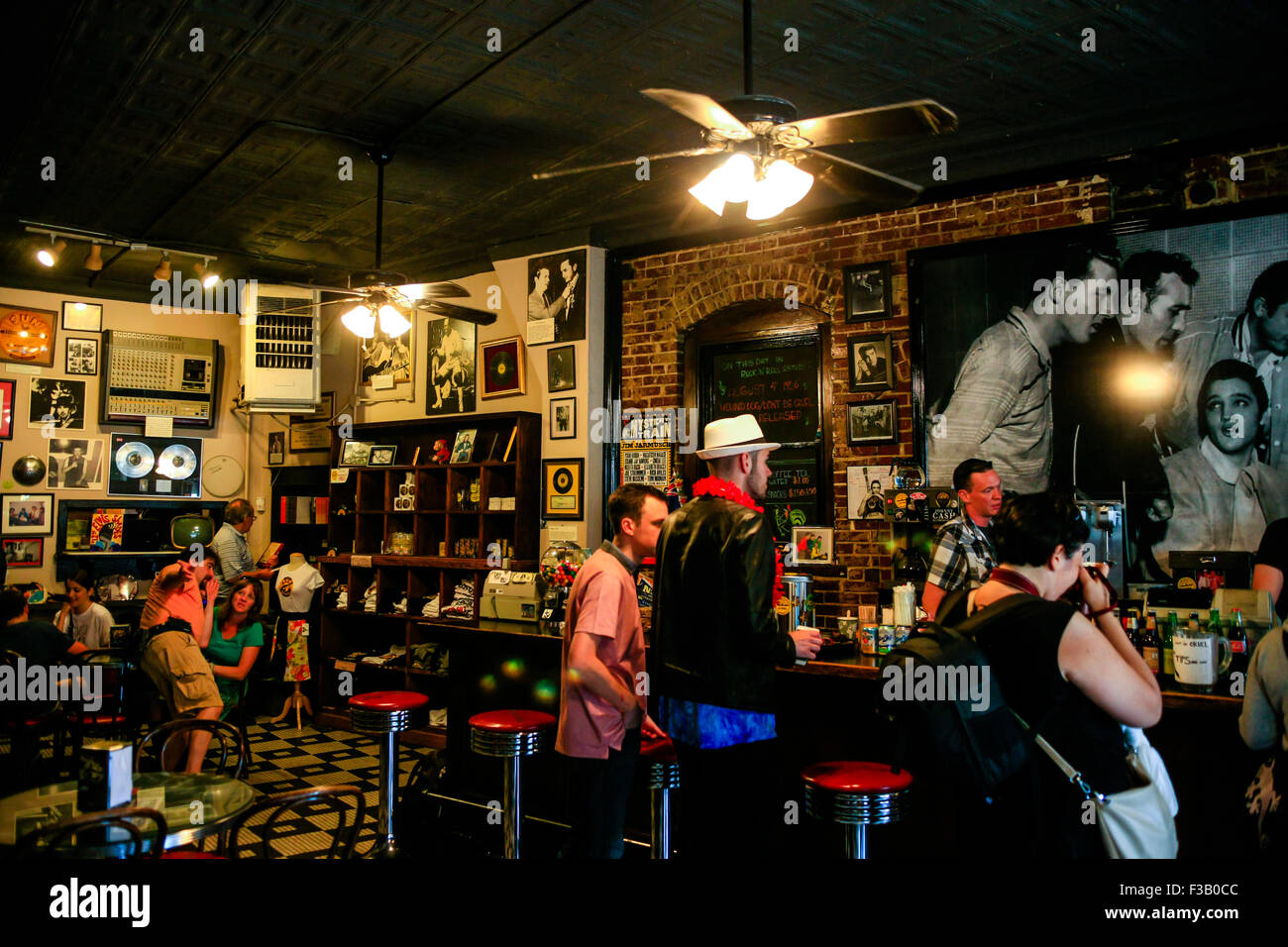 People soaking up the atmosphere in the Sun Studio museum and cafe at ...