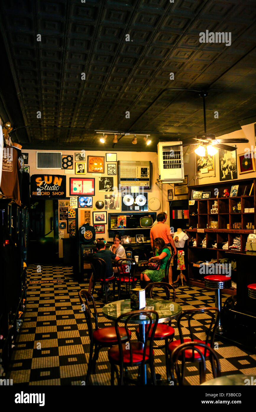 People soaking up the atmosphere in the Sun Studio museum and cafe at ...