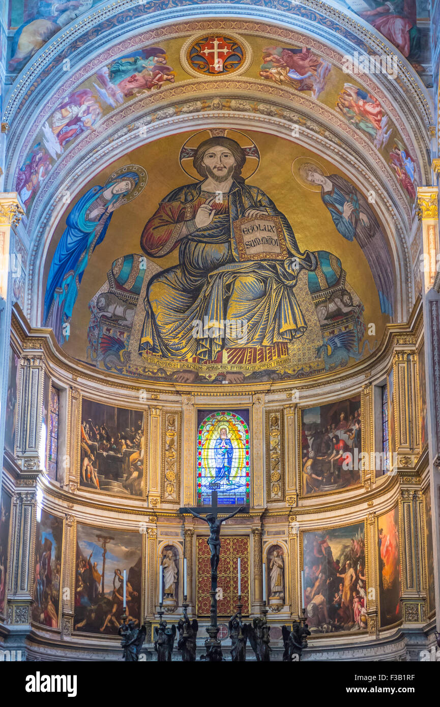 Mosaic of Christ in Majesty, in the apse, Pisa Cathedral, Duomo, Piazza ...