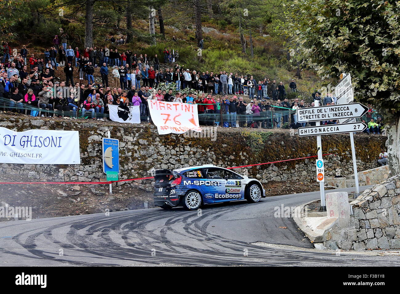 03.10.2015. Francardo to Sermano, Corsica. WRC Rally of Corsica, stages ...