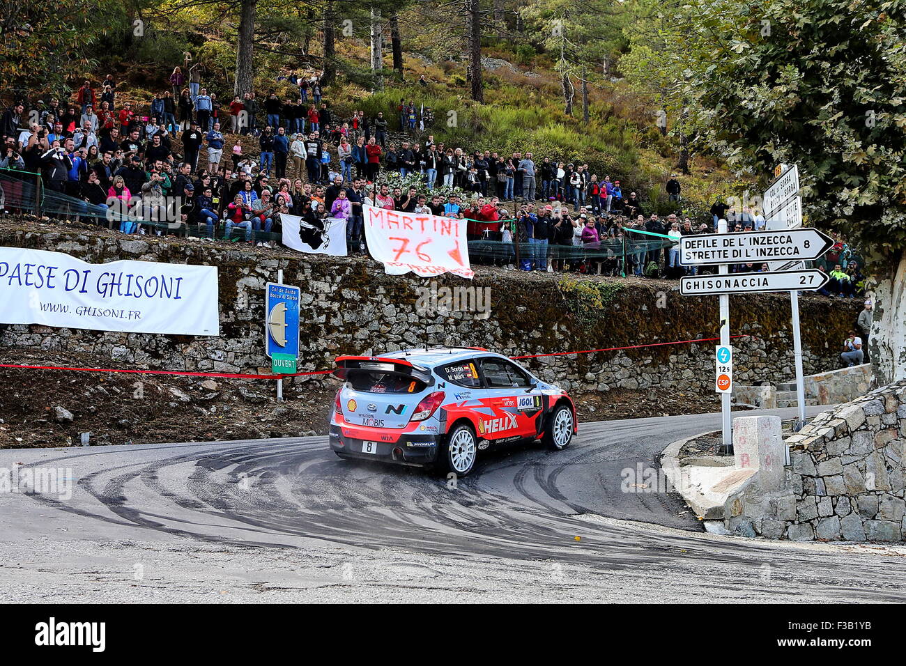 03.10.2015. Francardo to Sermano, Corsica. WRC Rally of Corsica, stages ...