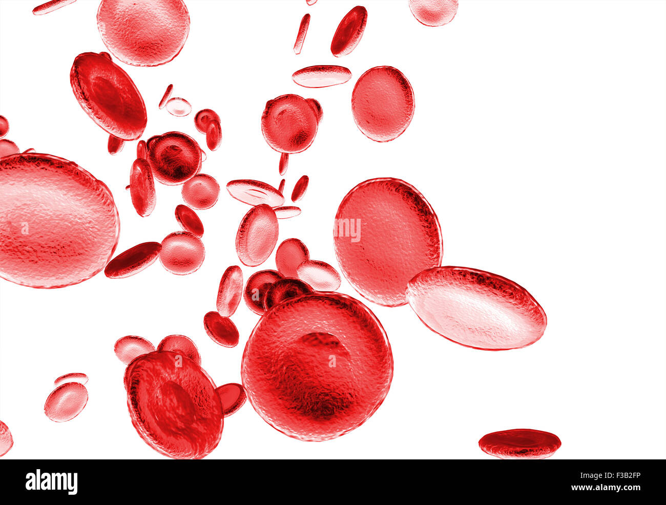 Healthy human red bloodcells in close up 3d graphics render Stock Photo ...
