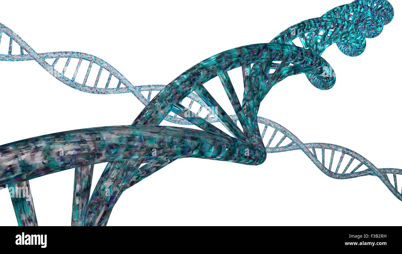 3D DNA strand with vibrant colors for genetics background Stock Photo ...
