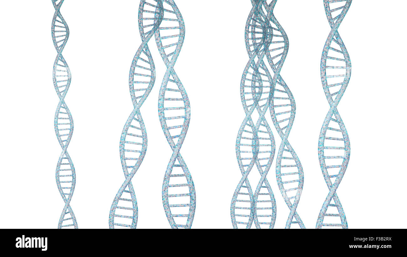 3D DNA strand with vibrant colors for genetics background Stock Photo ...