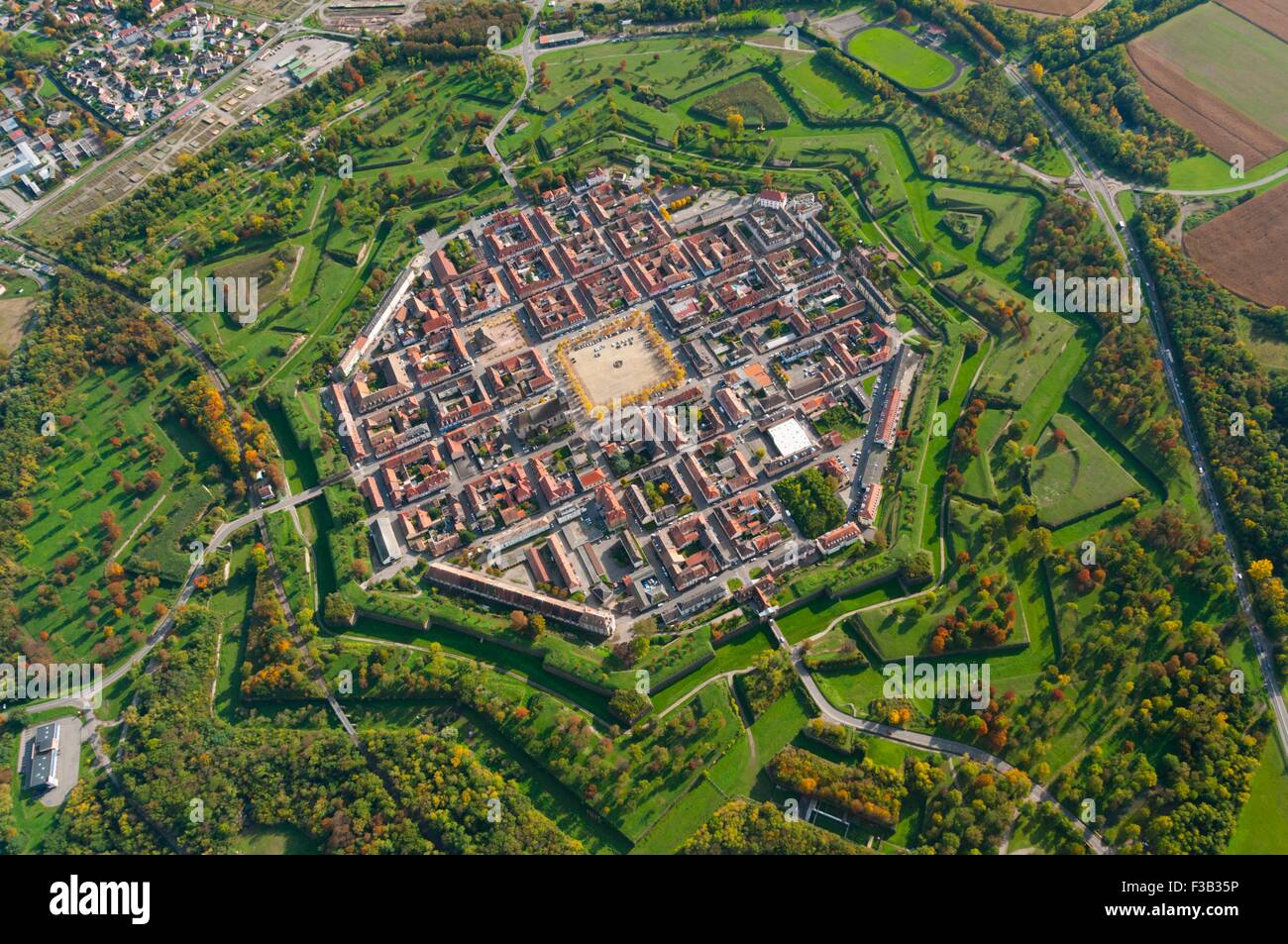 France, Haut Rhin (68), Neuf-Brisach town classified Unesco world ...