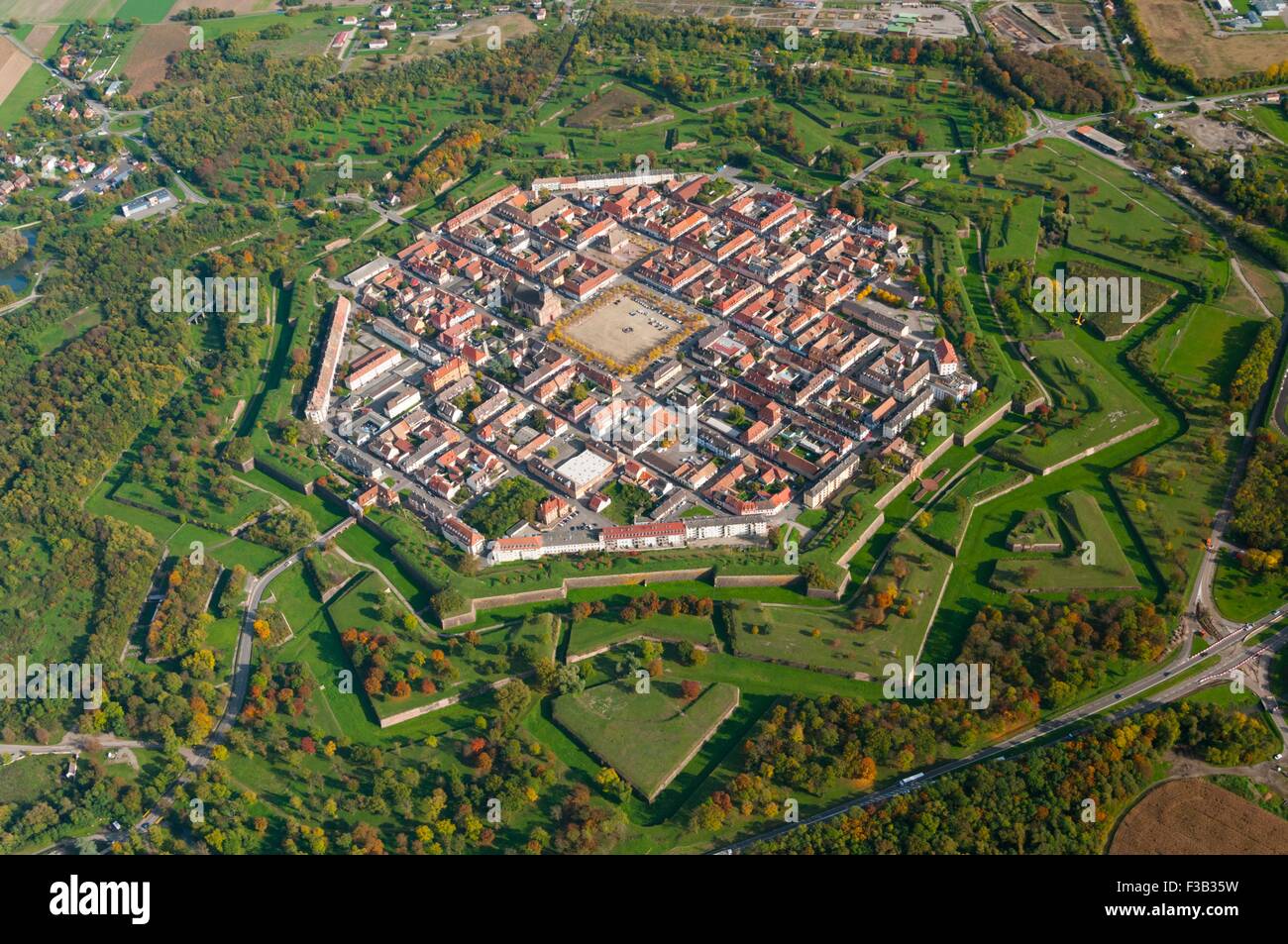 France, Haut Rhin (68), Neuf-Brisach town classified Unesco world ...