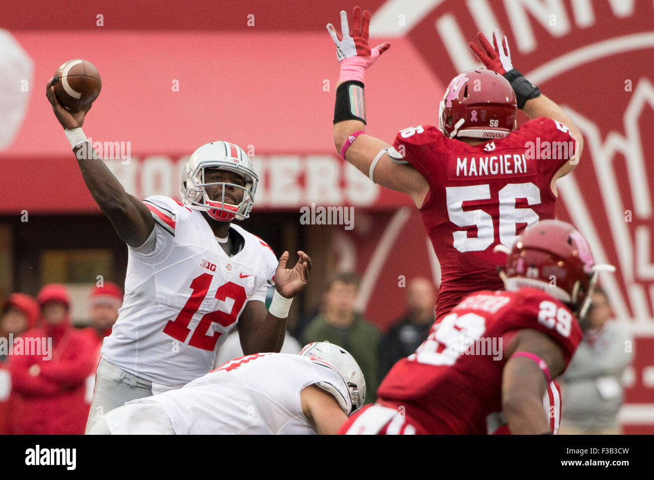 October 3, 2015: Ohio State Buckeyes quarterback Cardale Jones (12 ...