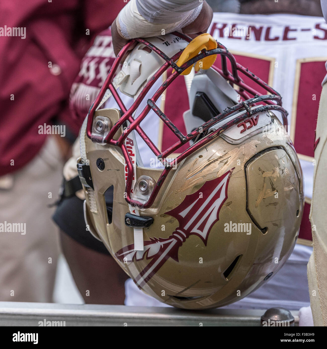 Winston-Salem, NC, USA. 2nd Oct, 2015. Florida State helmet during the ...