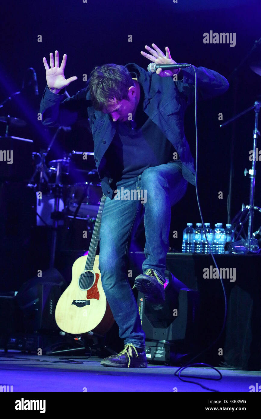 Blur performing live on stage at Perth Arena Featuring: Damon Albarn ...