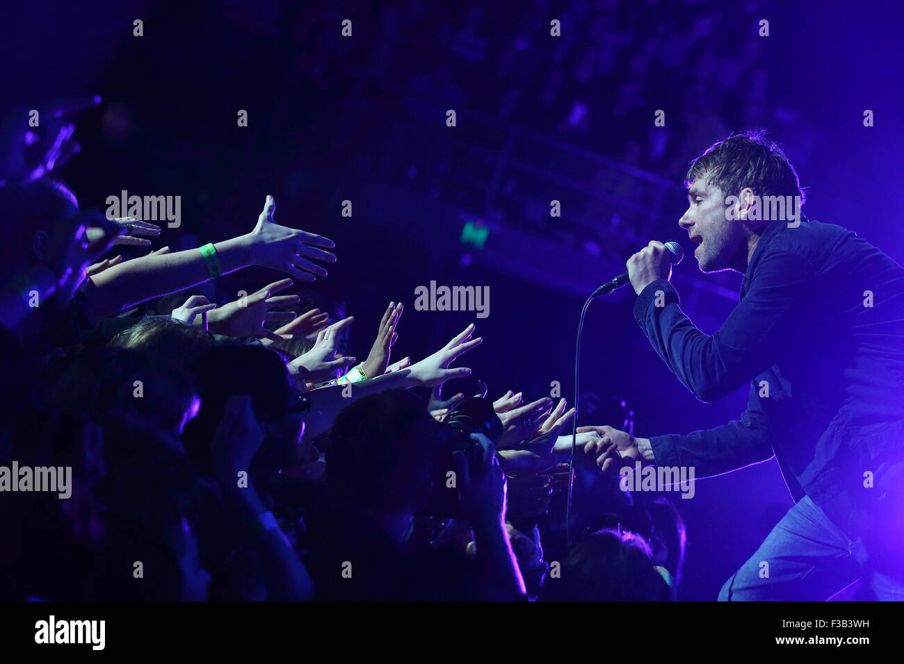 Blur performing live on stage at Perth Arena Featuring: Damon Albarn ...