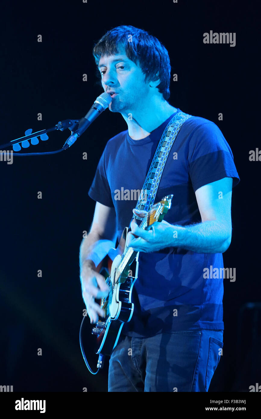 Blur performing live on stage at Perth Arena Featuring: Graham Coxon ...