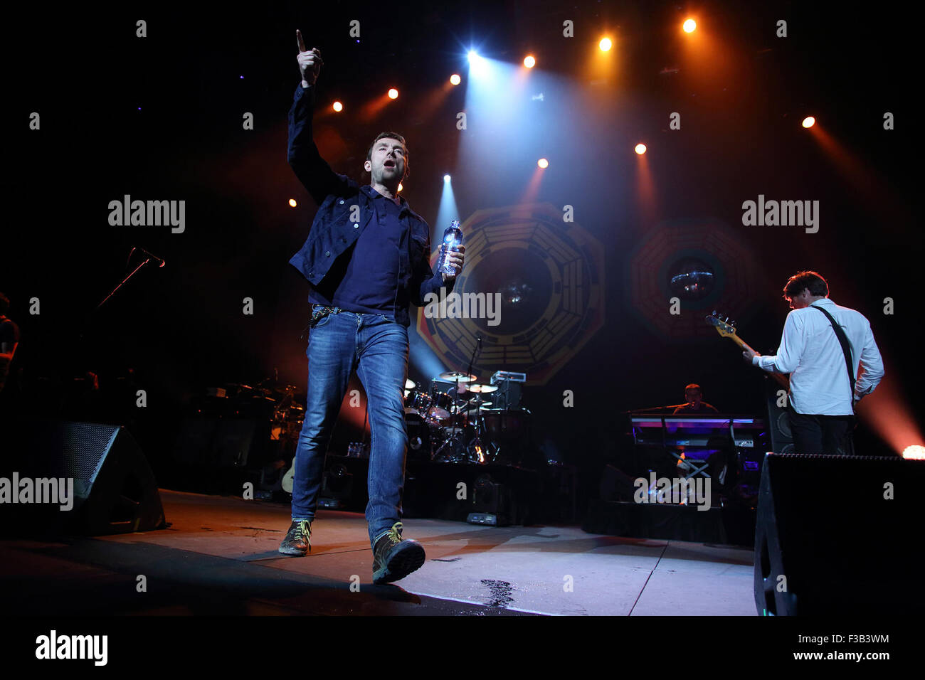 Blur performing live on stage at Perth Arena Featuring: Damon Albarn ...