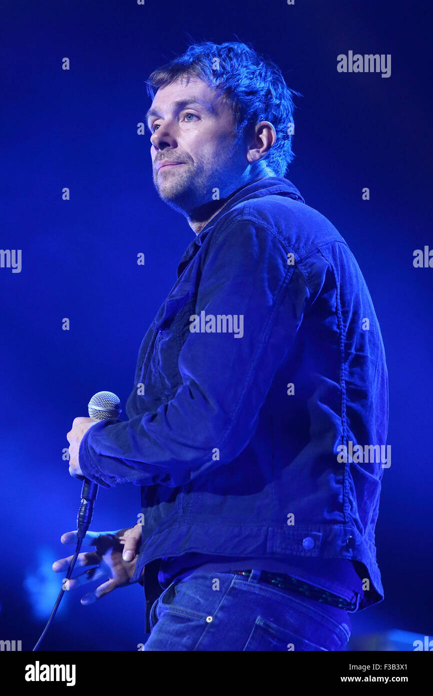 Blur performing live on stage at Perth Arena Featuring: Damon Albarn ...