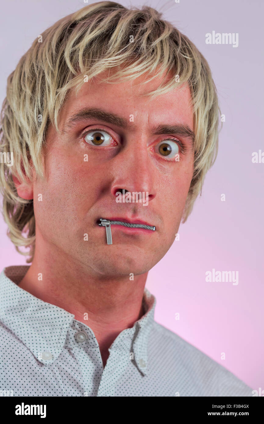 Zipper mouth hi-res stock photography and images - Alamy