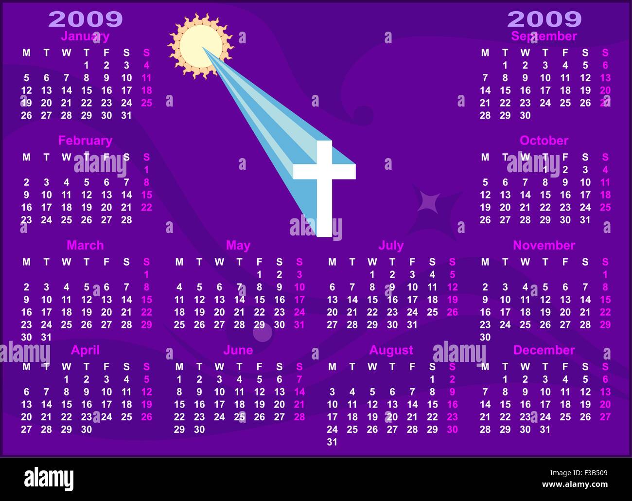 Calendar Design 2009 Vector Art Stock Vector Image & Art - Alamy