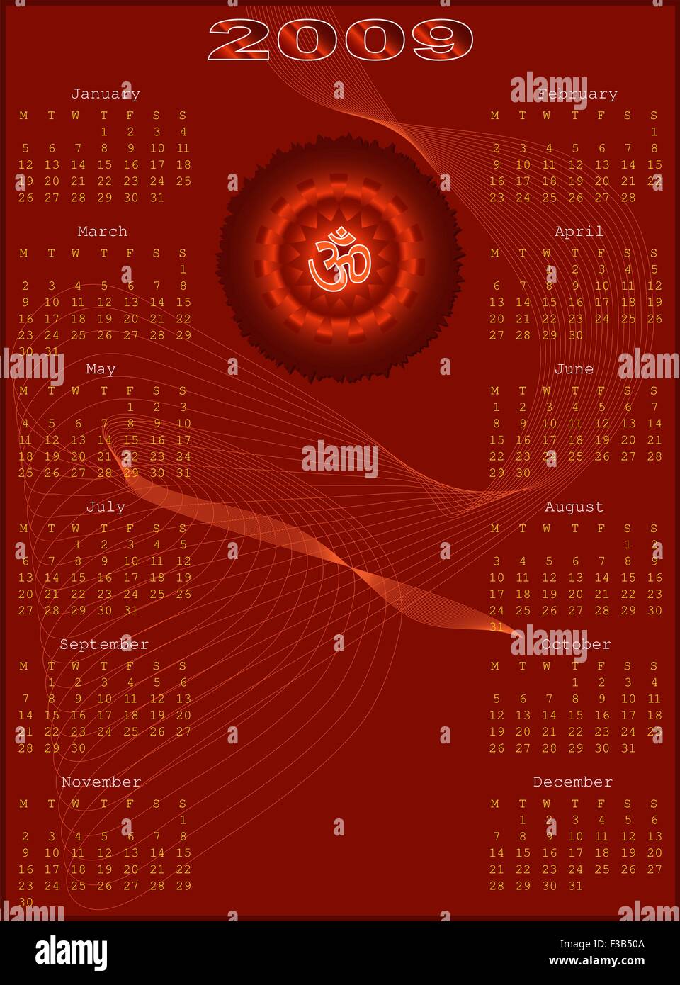 Calendar Design 2009 Vector Art Stock Vector Image & Art - Alamy