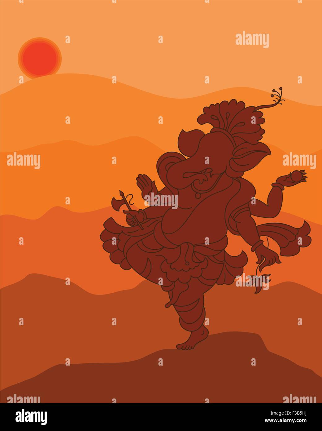 Beautiful god ganesha Stock Vector Images - Alamy