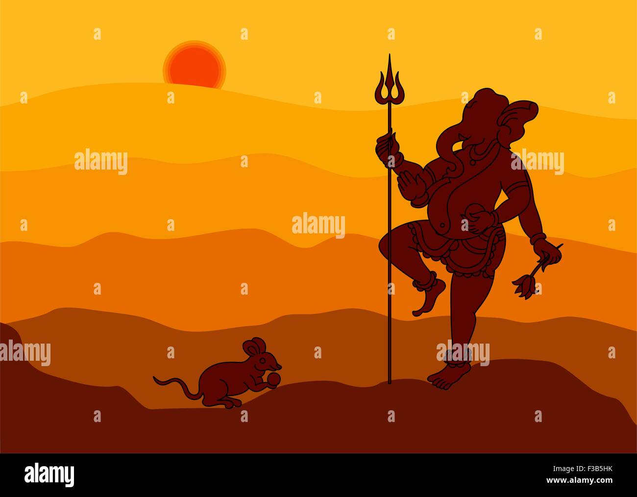 Shadow Art Ganesha Vector Art Stock Vector Image & Art - Alamy