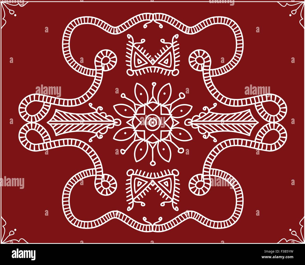 Folk, Tribal Design, Motif, Wall Painting Vector Art Stock Vector Image ...