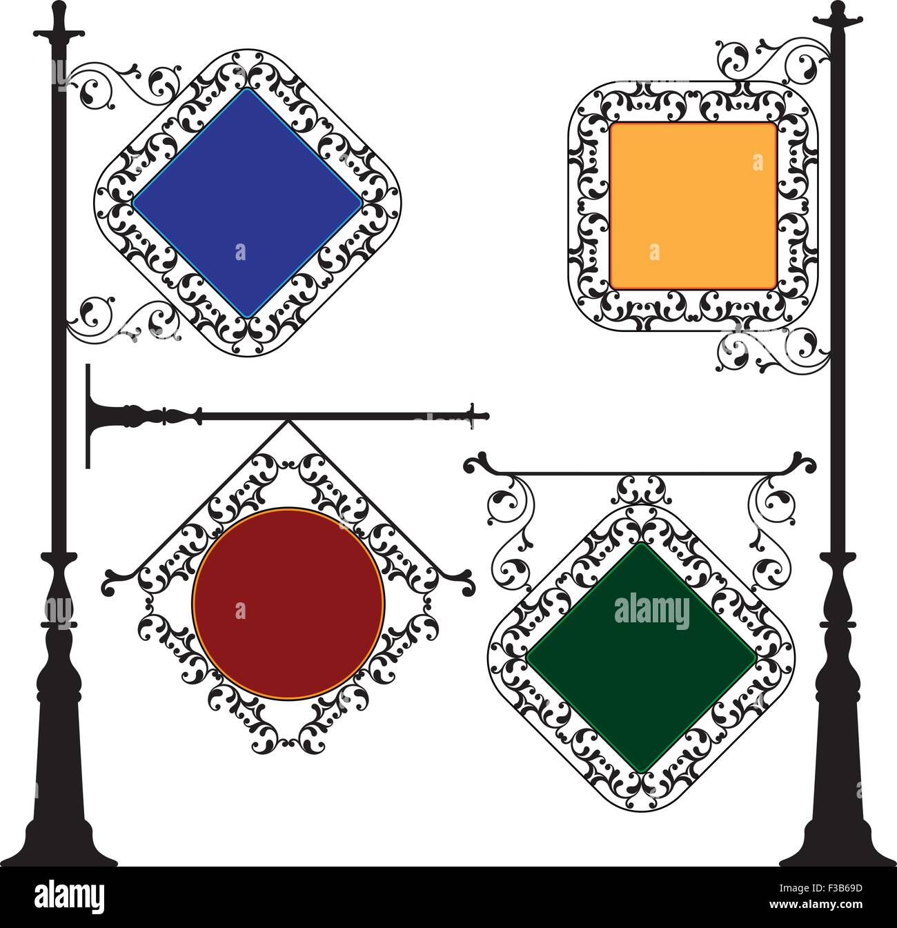 Wrought Iron Signage Vector Art Stock Vector Image & Art - Alamy