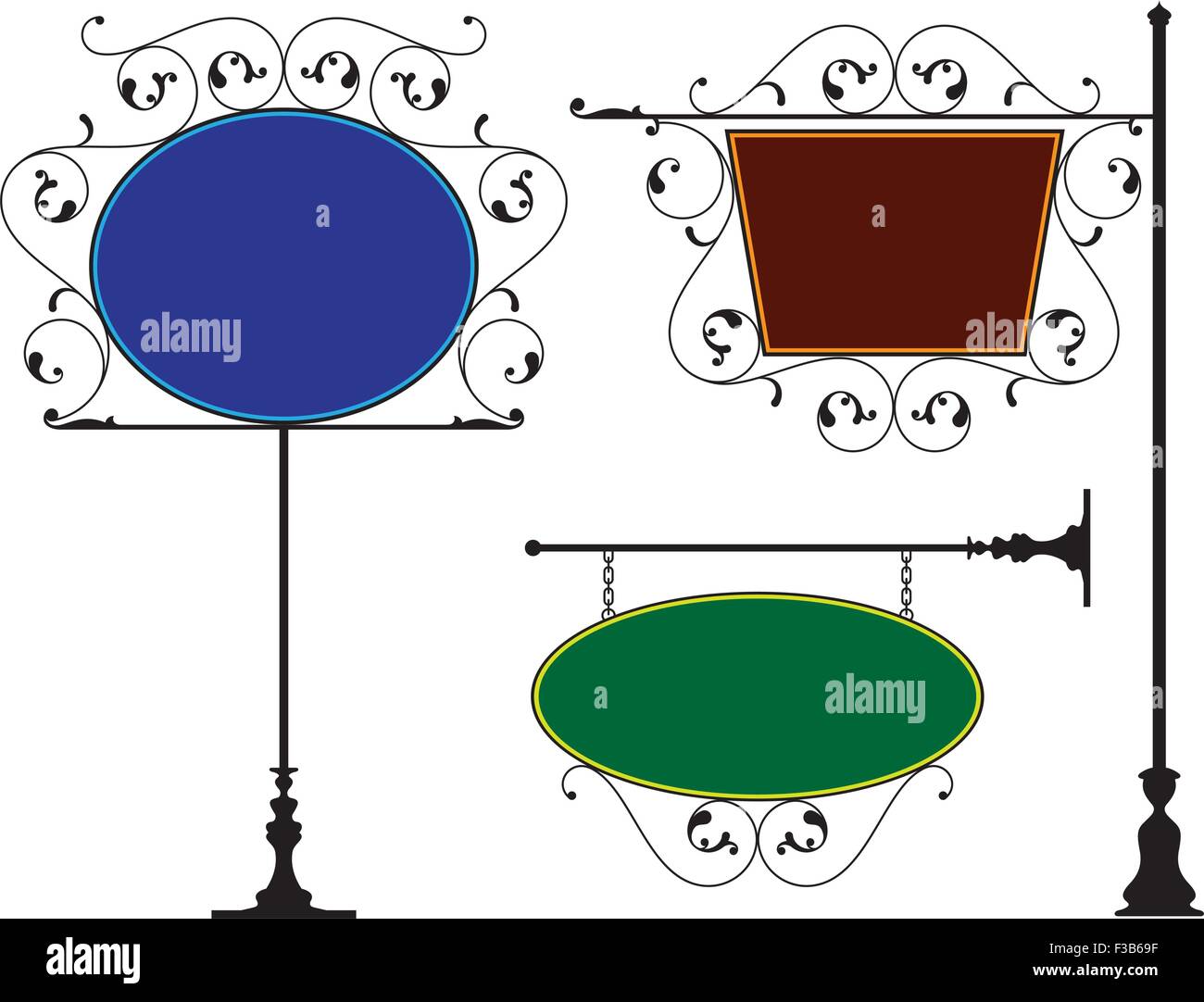 Wrought Iron Signage Vector Art Stock Vector Image & Art - Alamy