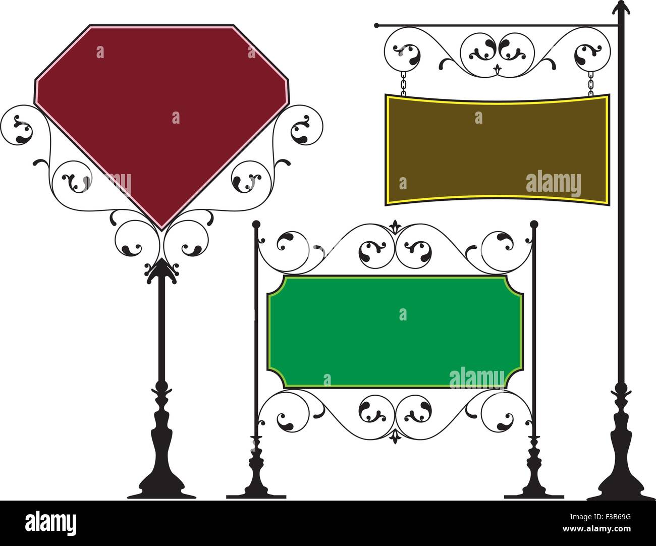 Wrought Iron Signage Vector Art Stock Vector Image & Art - Alamy