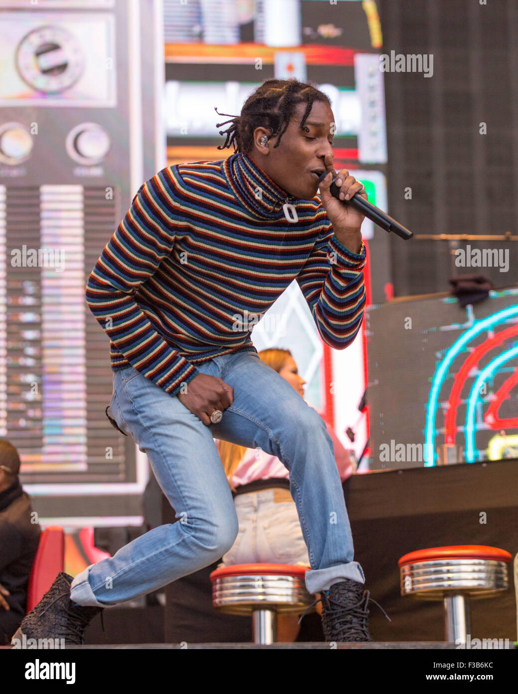 Austin, Texas, USA. 3rd Oct, 2015. Rapper A$AP ROCKY performs live at ...