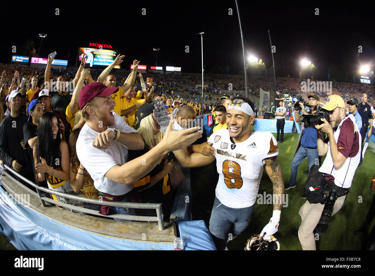 October 03, 2015 Arizona State Sun Devils wide receiver D.J. Foster #8 ...