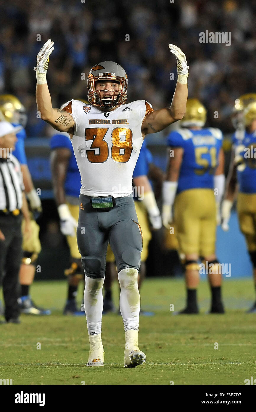 Pasadena, CA. 3rd Oct, 2015. Arizona State Sun Devils defensive back ...