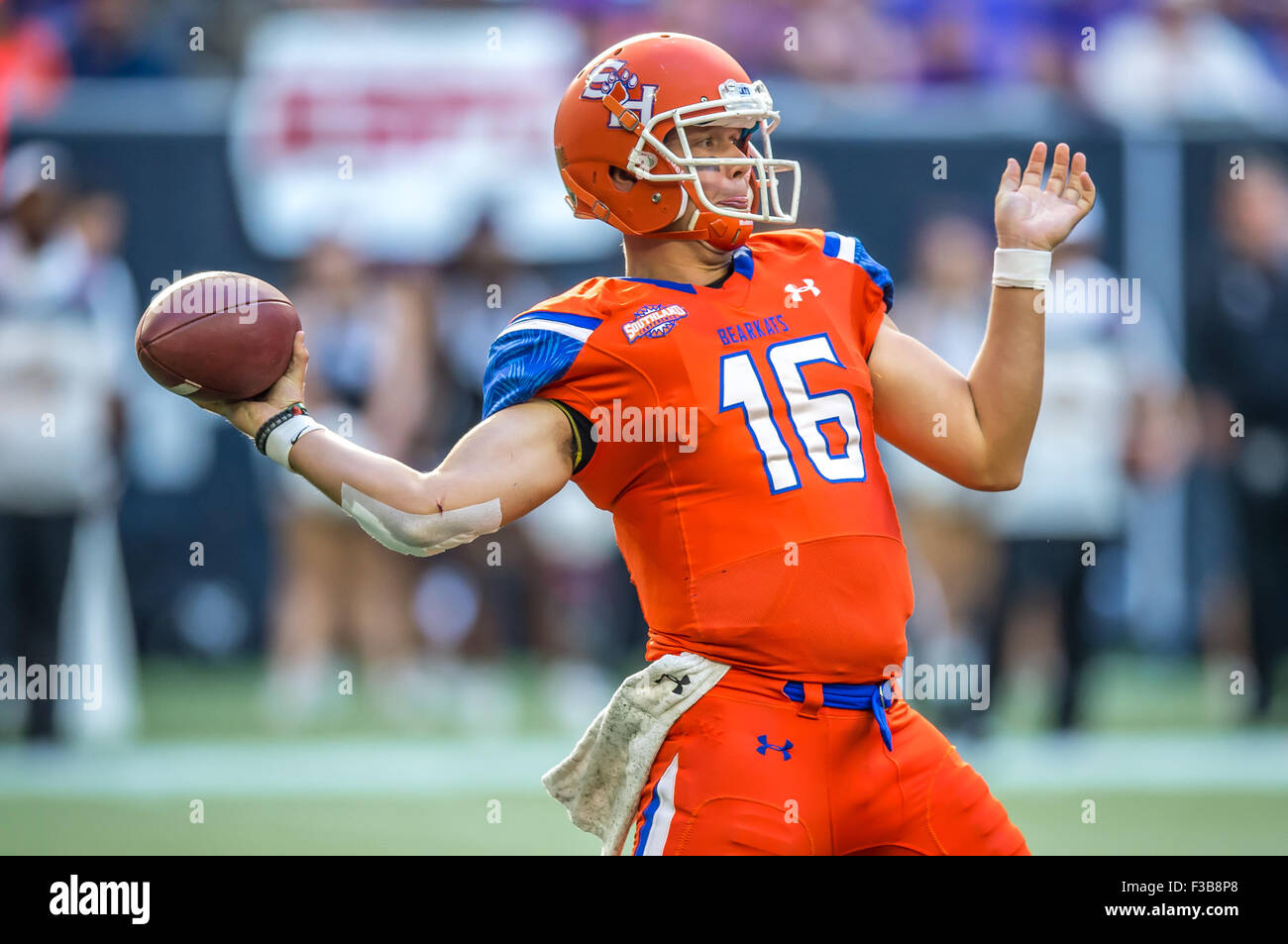 October 3, 2015-Sam Houston State Bearkats quarterback Jeremiah Briscoe ...
