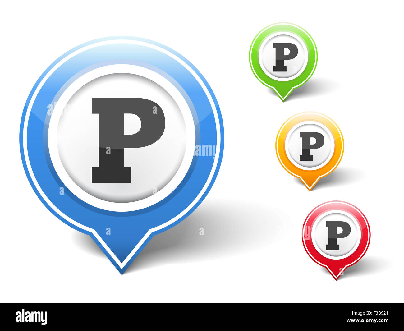 Map marker parking icon Cut Out Stock Images & Pictures - Alamy