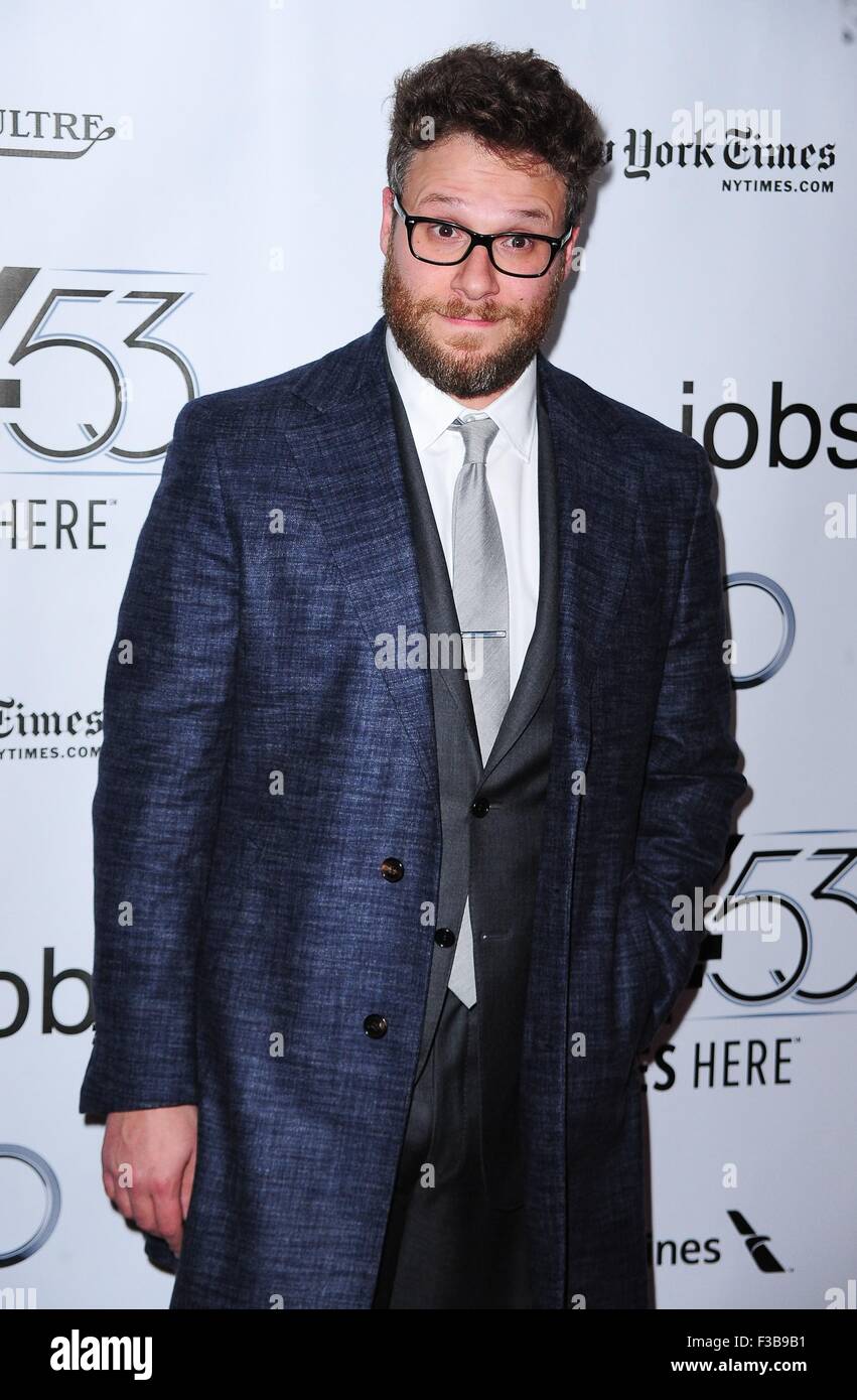 New York, NY, USA. 3rd Oct, 2015. Seth Rogen at arrivals for STEVE JOBS ...