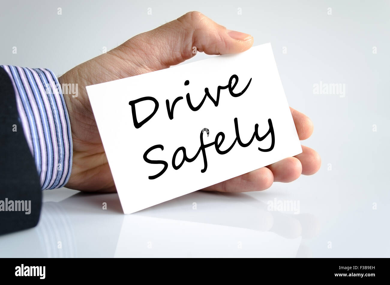 Drive safely text concept isolated over white background Stock Photo ...