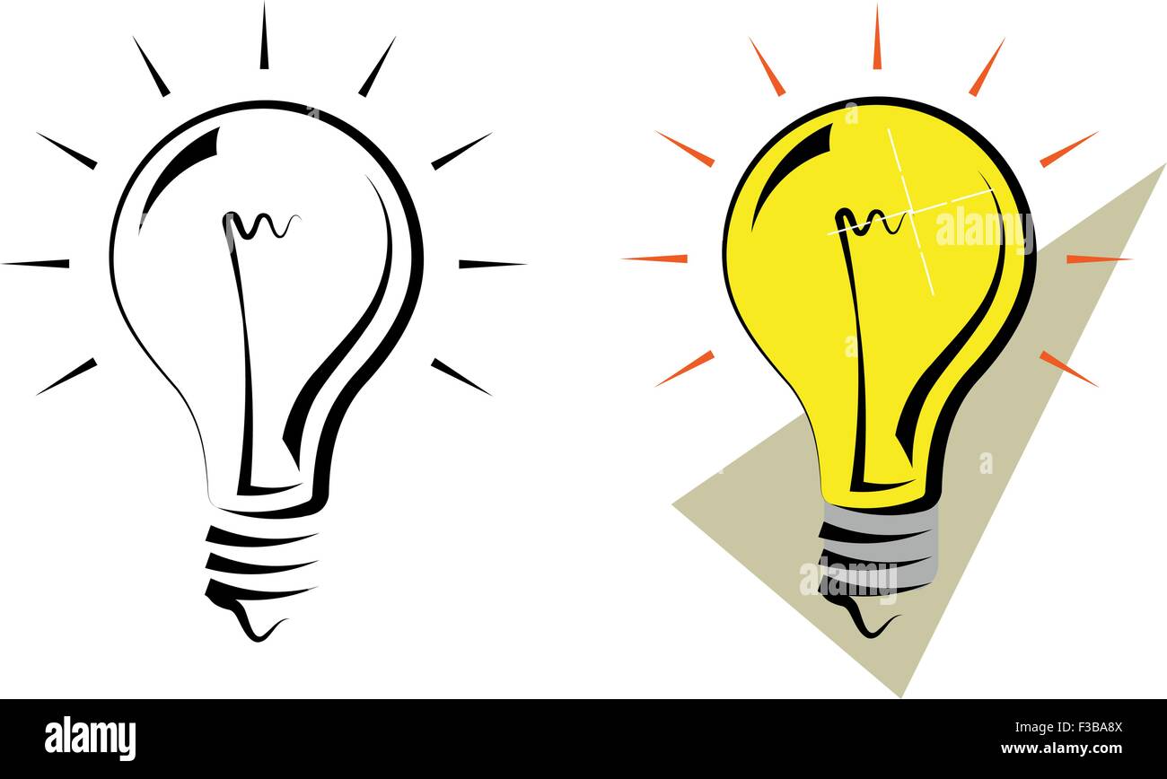 Calligraphic Electric Bulb Vector Art Stock Vector Image & Art - Alamy