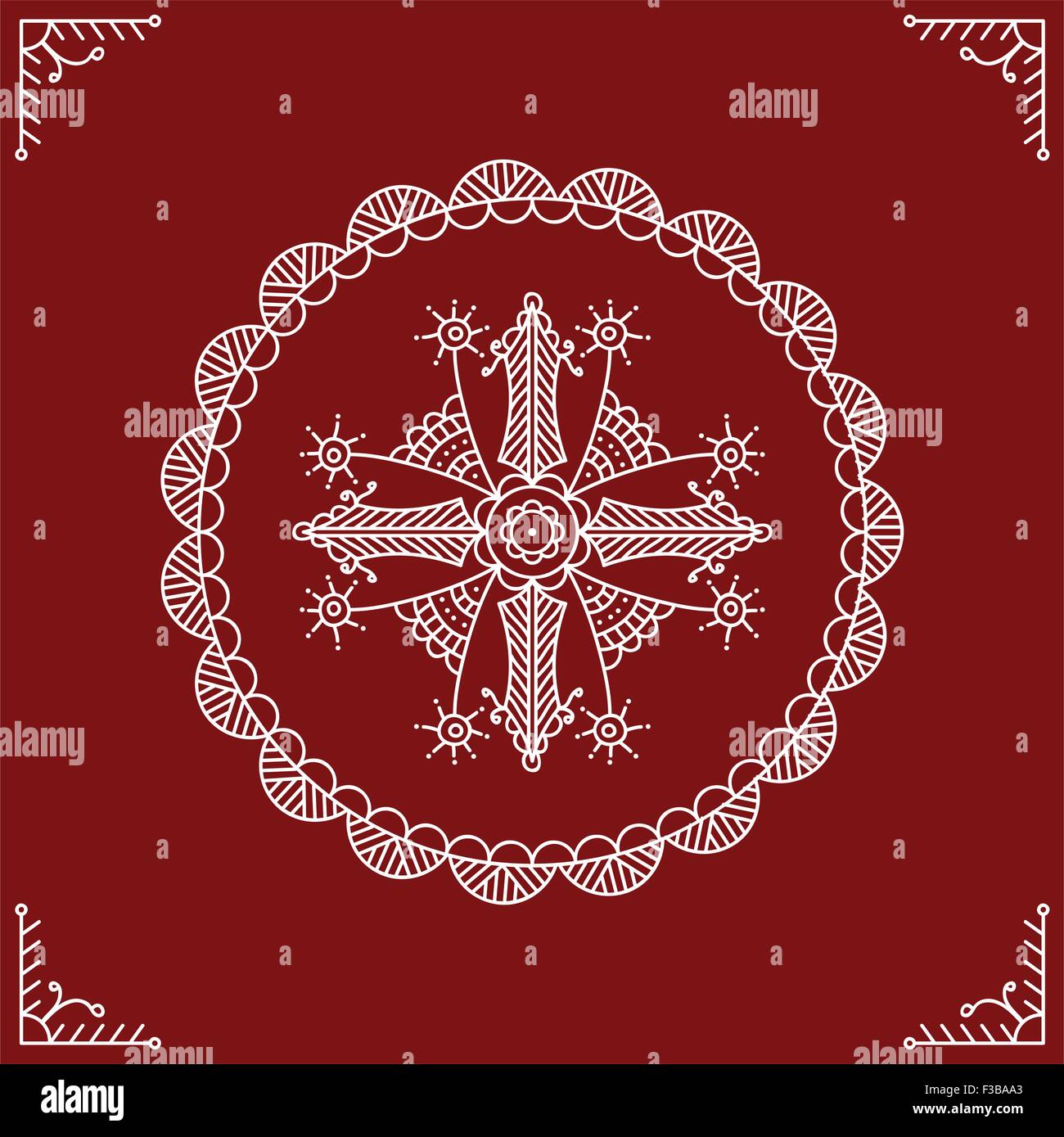 Folk Circular, Tribal Design, Motif, Wall Painting Vector Art Stock ...