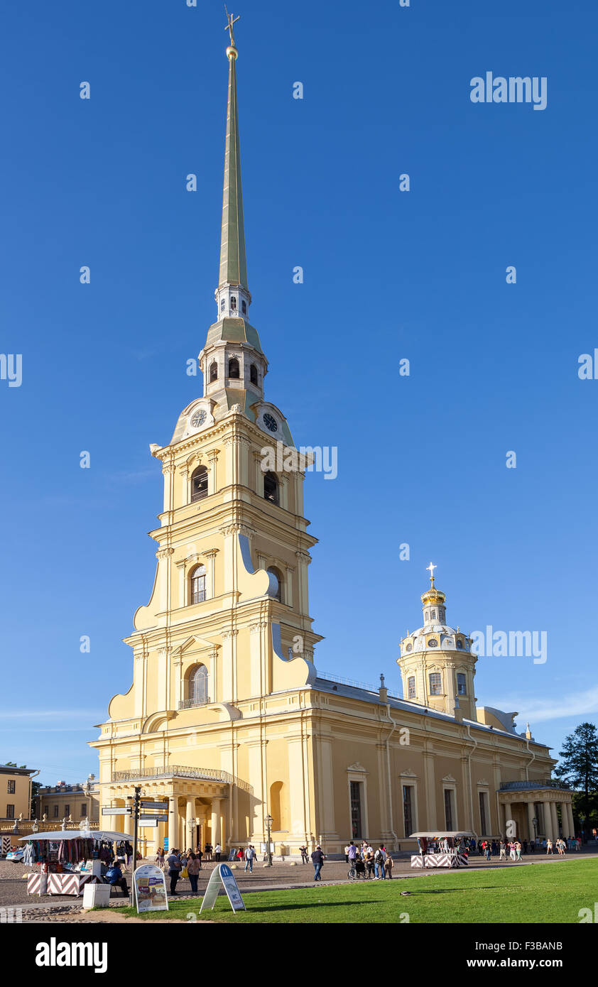 Cathedral of Saints Peter and Paul in the Peter and Paul Fortress Stock ...