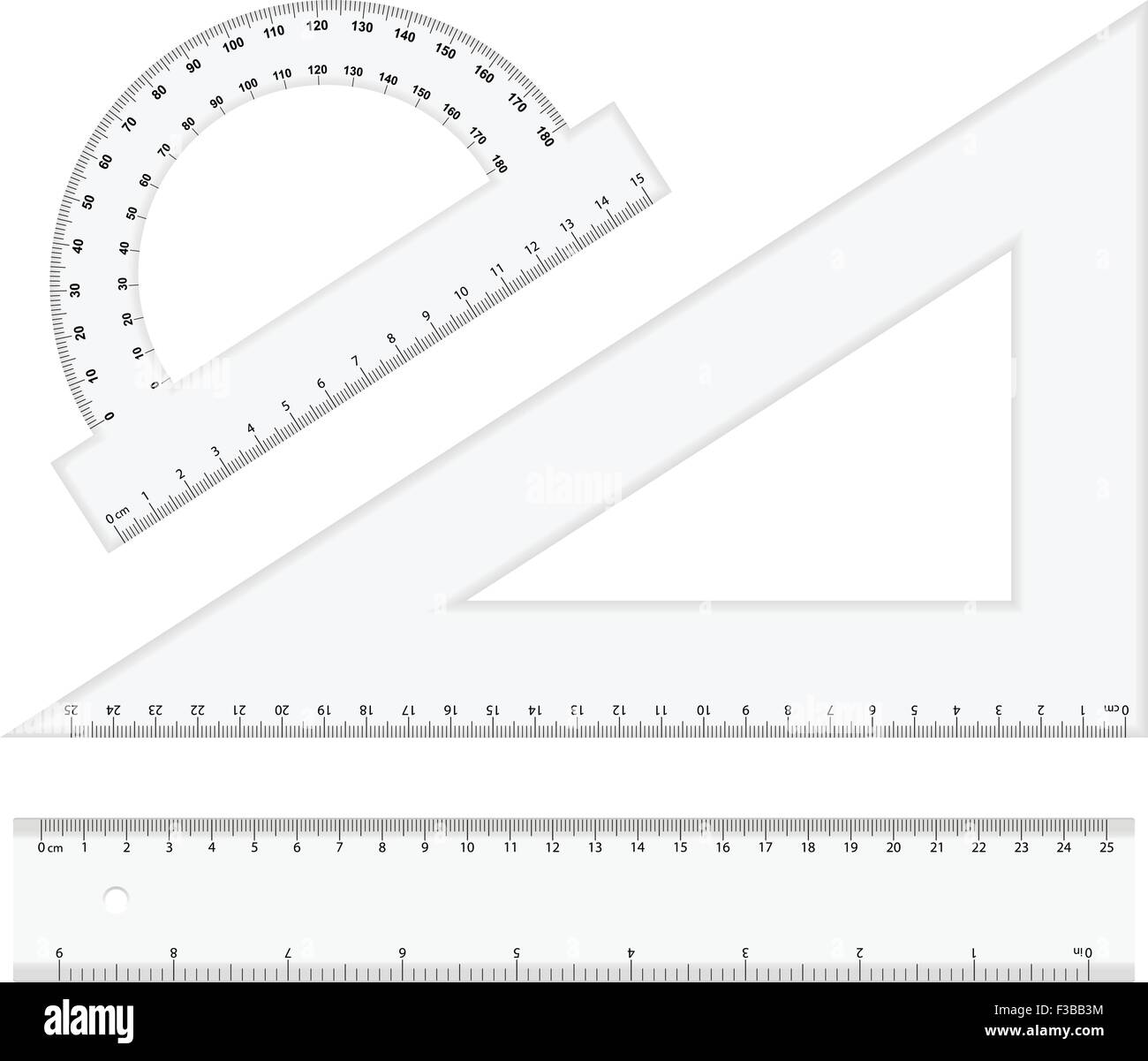 Ruler instruments on a white background. Vector illustration Stock ...