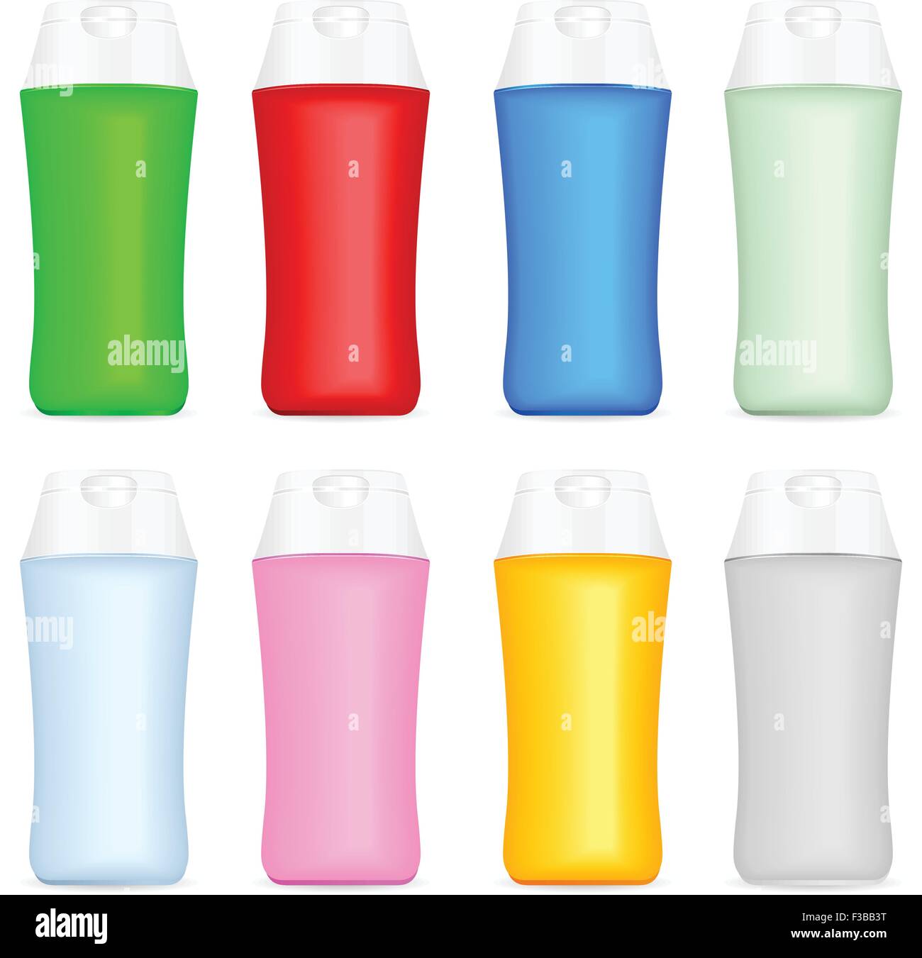 Shampoo container set on a white background. Vector illustration Stock ...