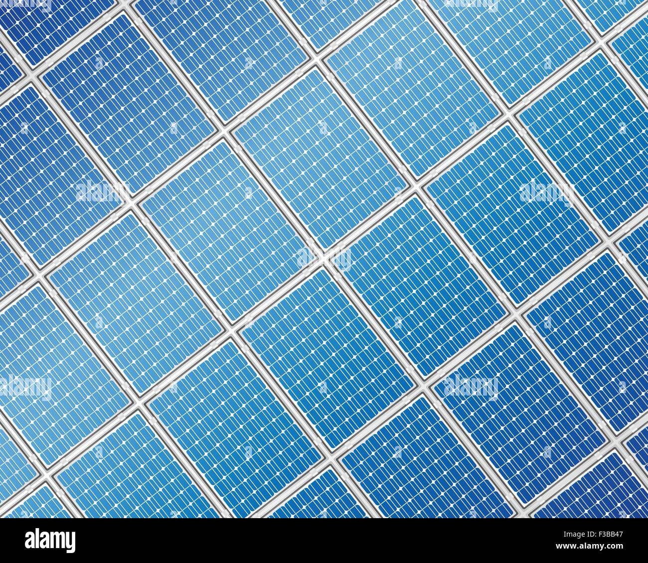 Blue solar panel detailed background. Vector illustration Stock Vector ...