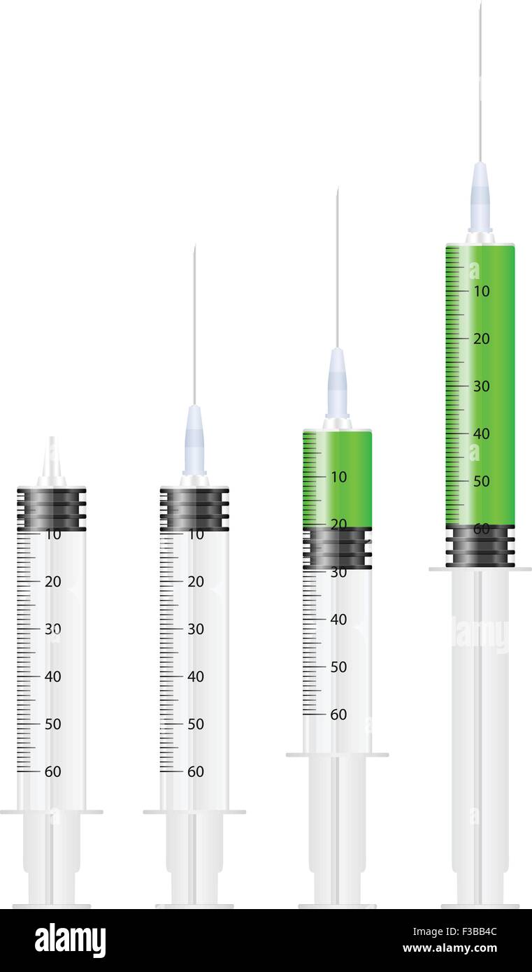 Medical syringe on white background. Vector illustration Stock Vector ...