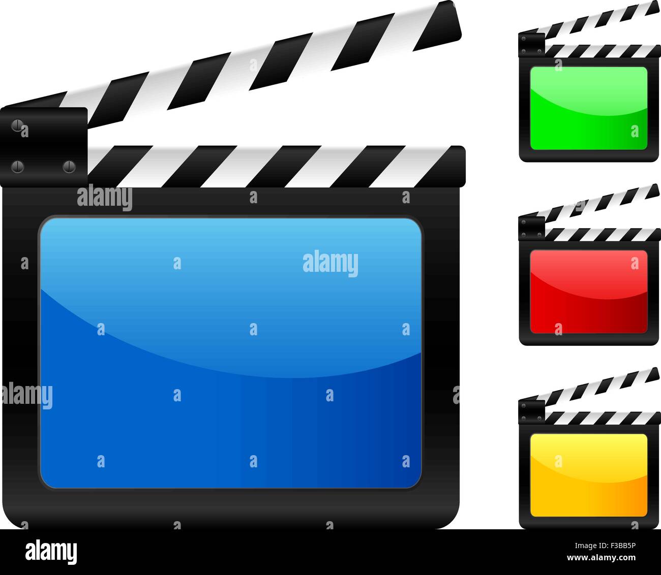 Digital movie clapper board. Vector illustration Stock Vector Image ...