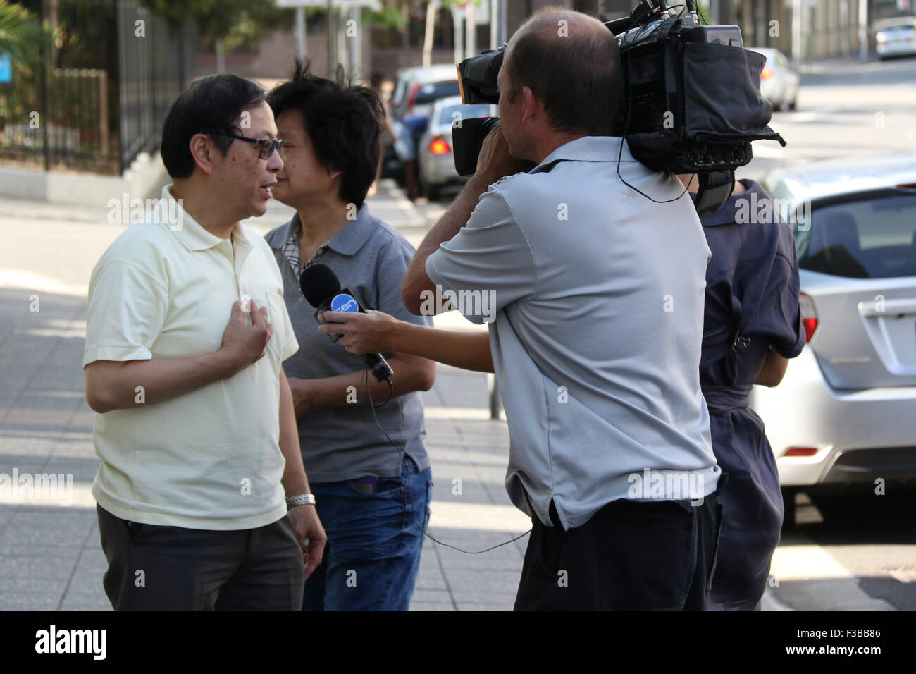 Parramatta, Sydney, Australia. 4 October 2015. Following the shooting ...