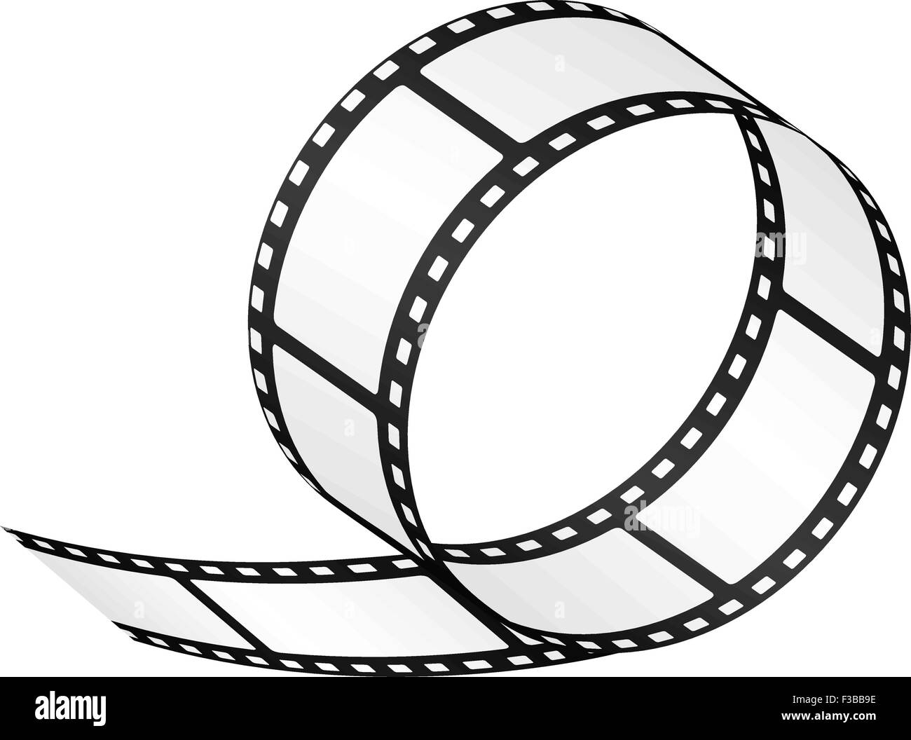 Empty film strip isolated on white background. Vector illustration ...